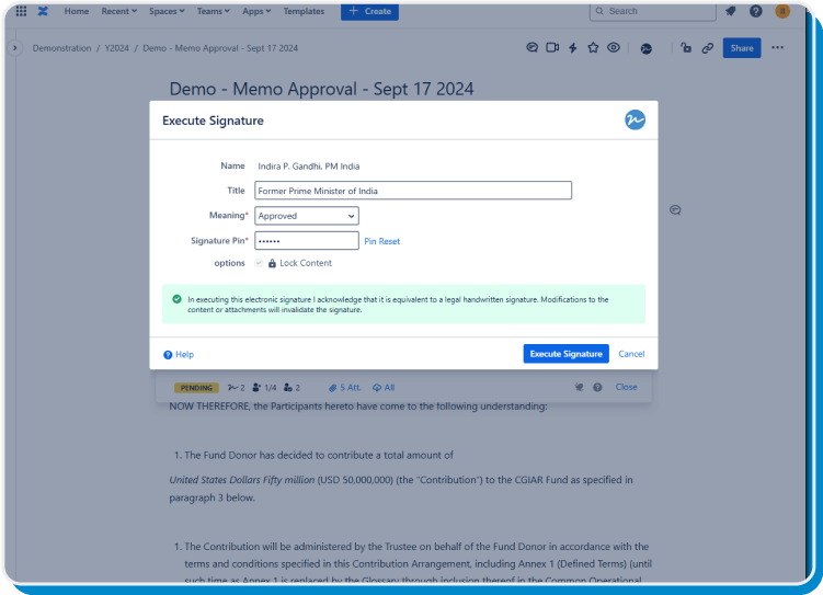 eSign Electronic Signatures for Confluence | Digital Rose
